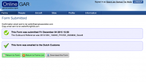 General Declaration (GenDec) forms and Dutch Immigrations